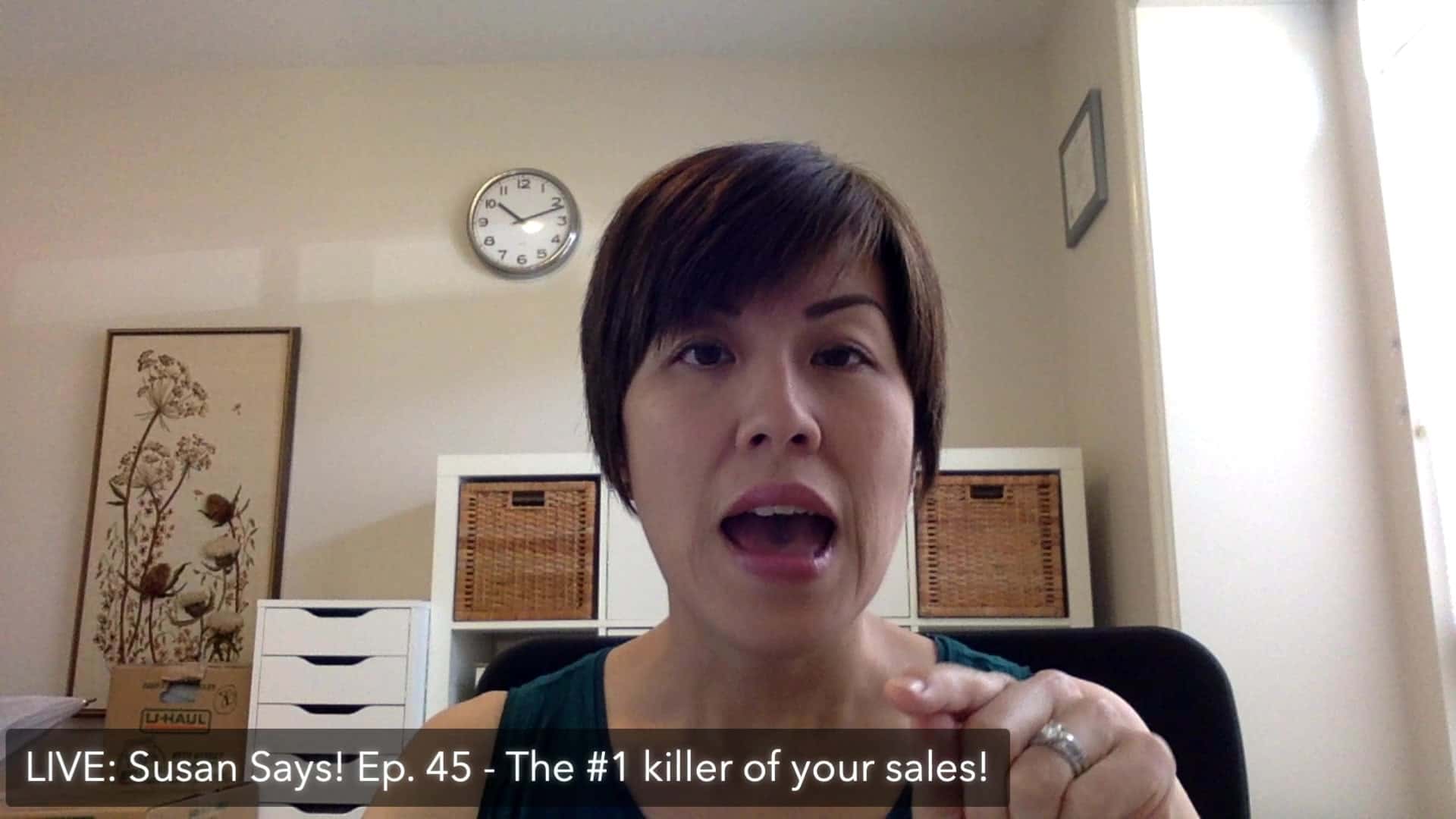 Live: Susan Says! Ep.45 - The #1 killer of your sales! - Susan McVea